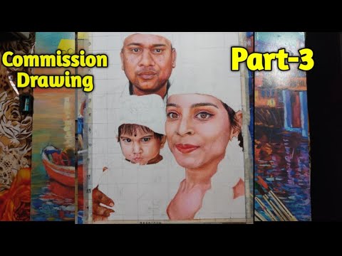 Commission drawing part -3 🤯🔥😳 Realistic portrait drawing . - YouTube