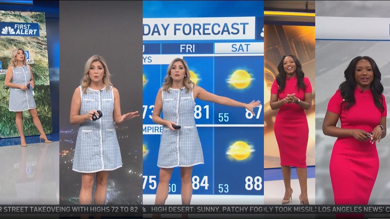 Kelley Moody And Robin Winston With Weather And Traffic Clips For Nbc4 Los