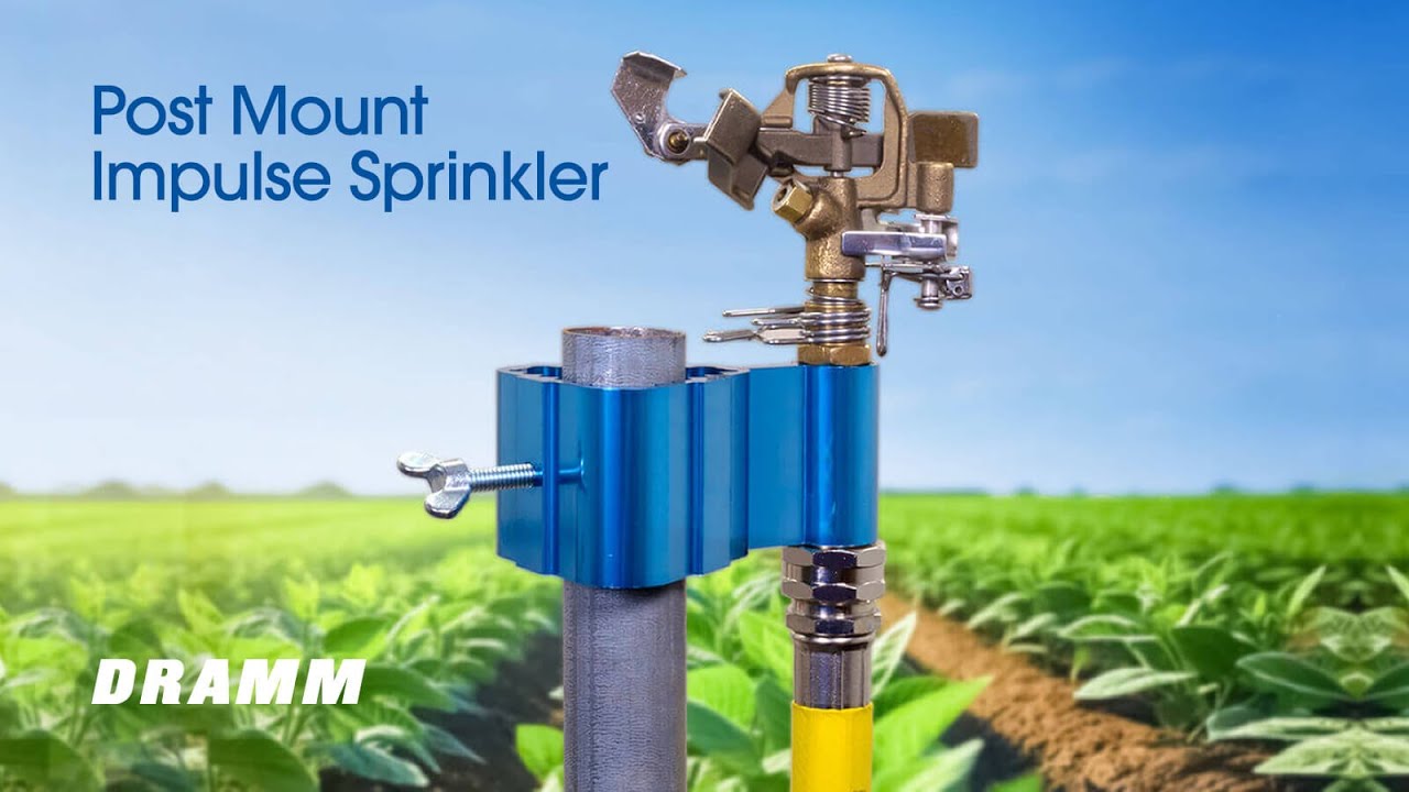 Post-Mount Sprinkler with Impulse Head - YouTube