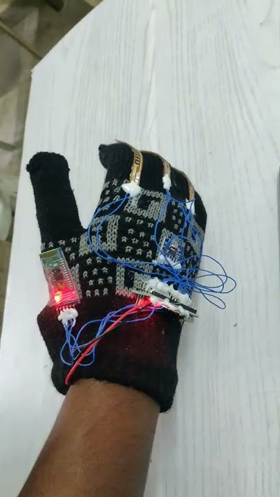 Smart Glove - Translate Gesture to Text and Text to speech through Bluetooth - YouTube