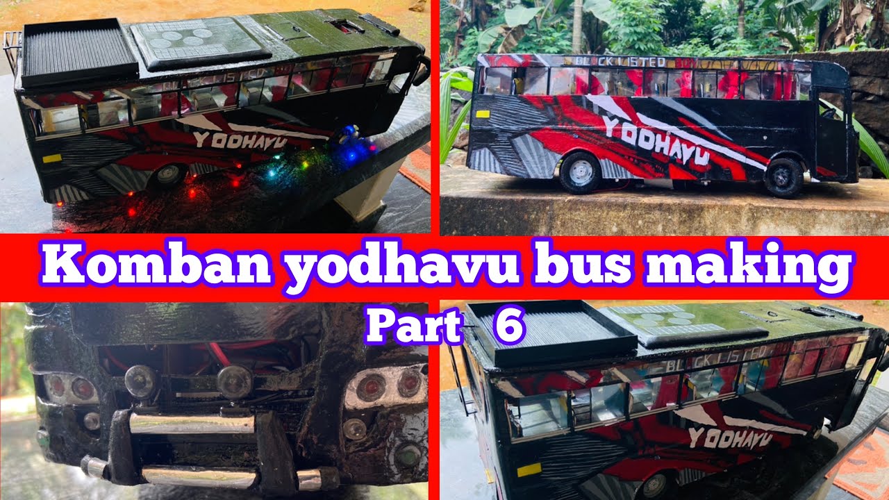 How to make Komban bus yodhavu black |ameens craft - YouTube
