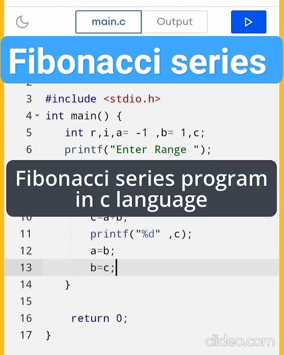 Fibonacci Series Program In C Find Fibonacci Series Programmer