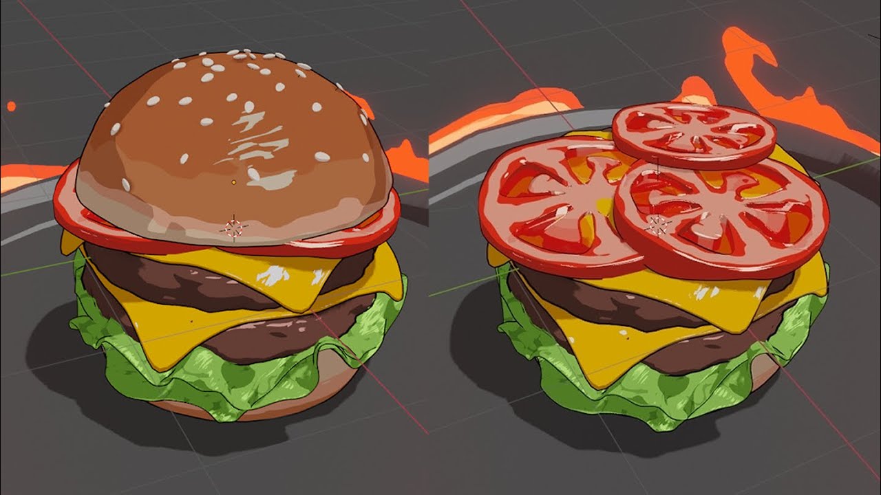 Anime Style Burger in Blender (Full Tutorial) - YouTube