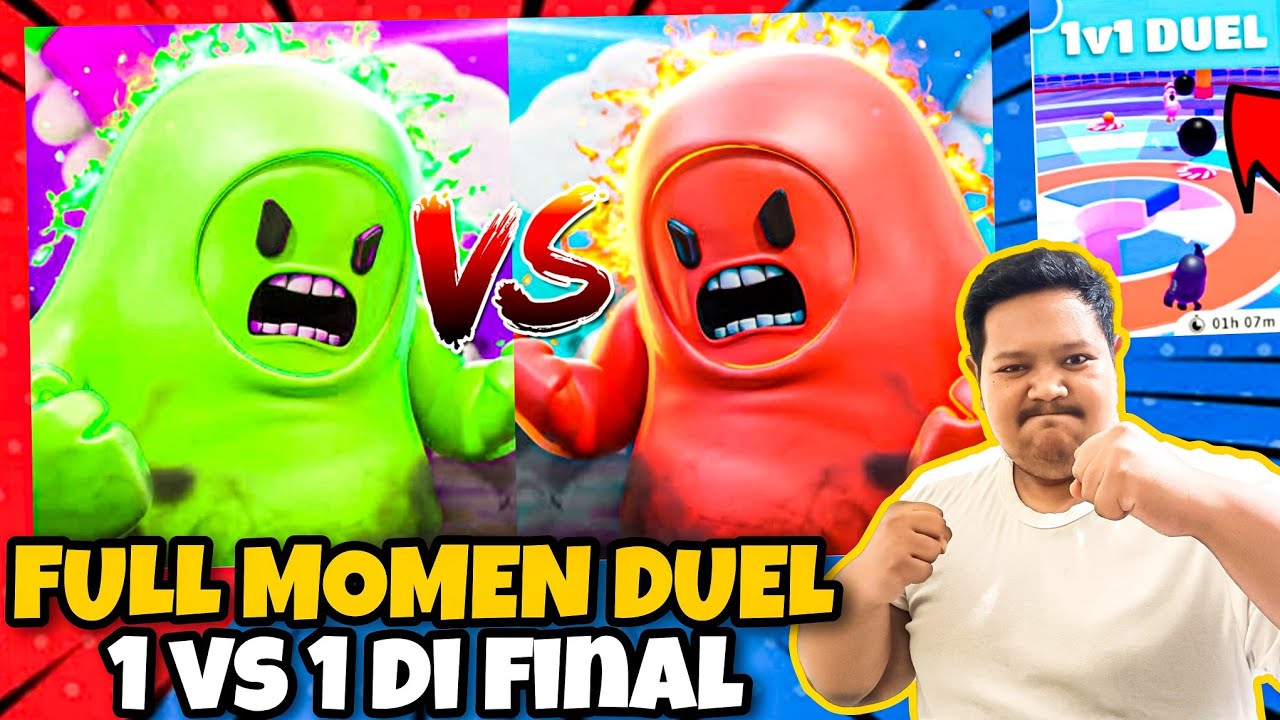 SEMUA MOMENT FINAL DUEL BY ONE 1 VS 1 - Fall Guys - YouTube