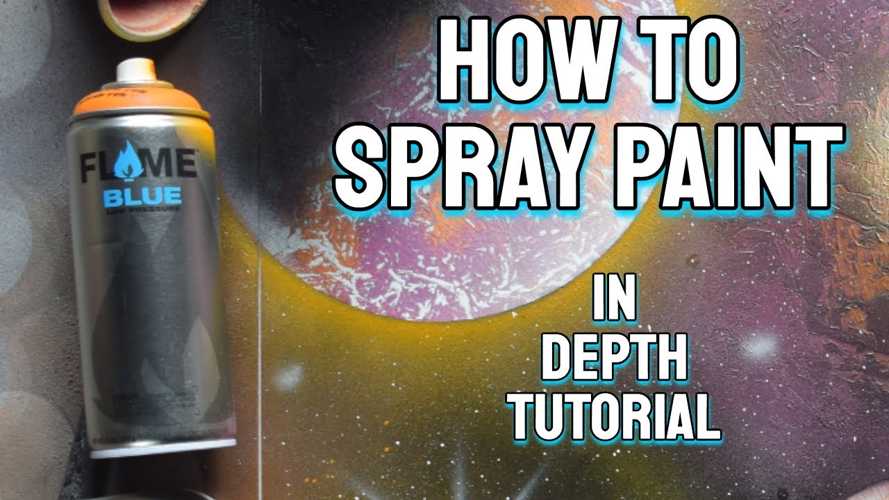 How to Spray Paint Art Tutorial using Flame Blue Spray Paint - YouTube