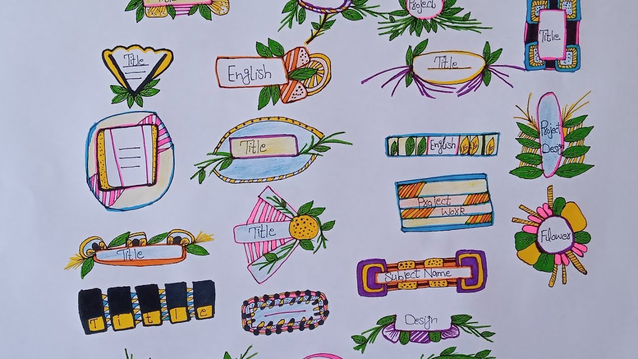 Beautiful heading design for notebook | header design for notebook ...