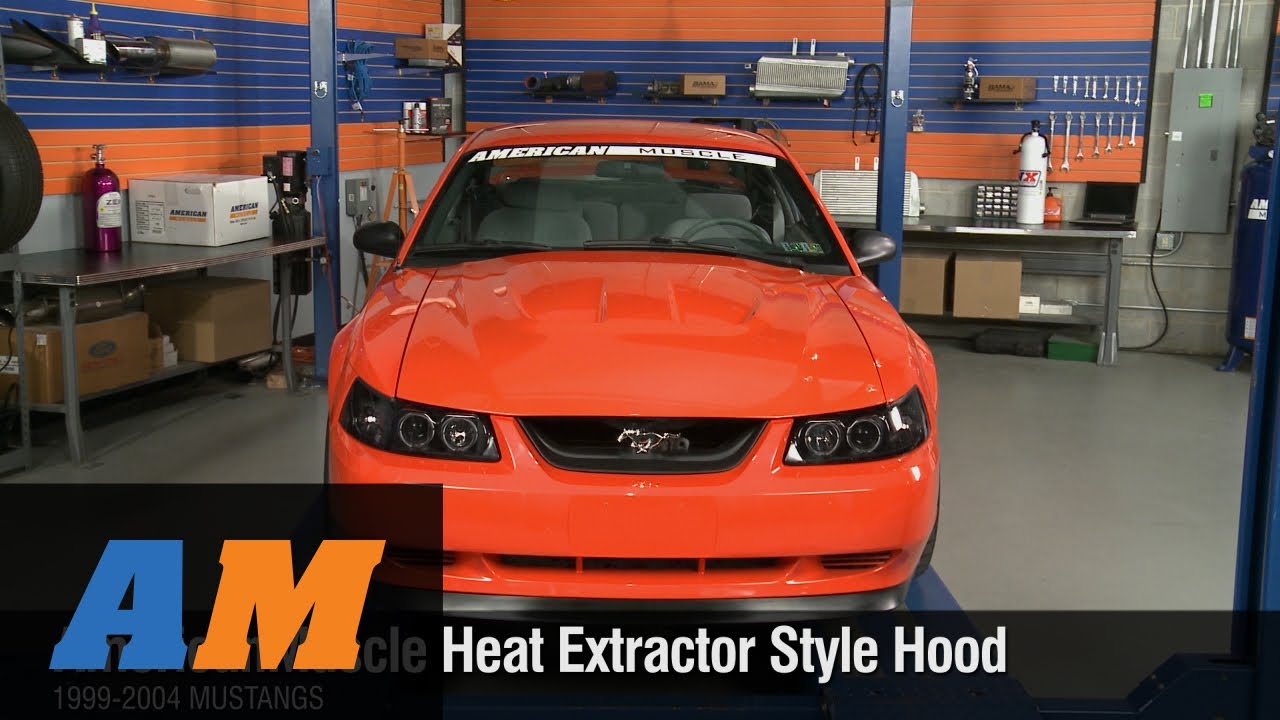 Mustang AmericanMuscle Heat Extractor Style Hood (99-04 All) Review ...