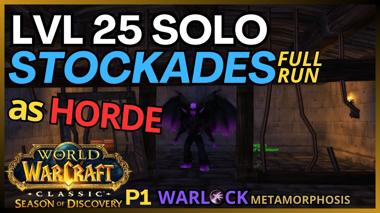 SOLO Stockades Meta warlock - Sod P1 (lvl 25) - YouTube