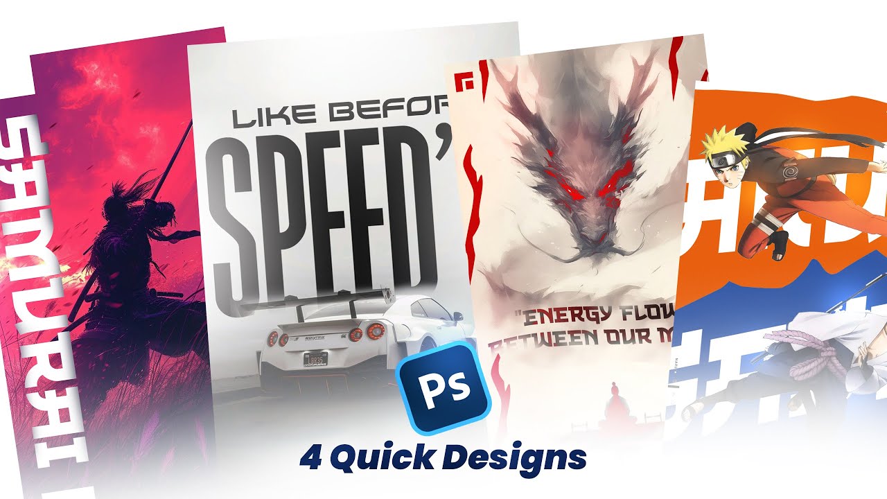 4 Quick Modern Graphic Design Ideas For You In Photoshop | Speed Art ...