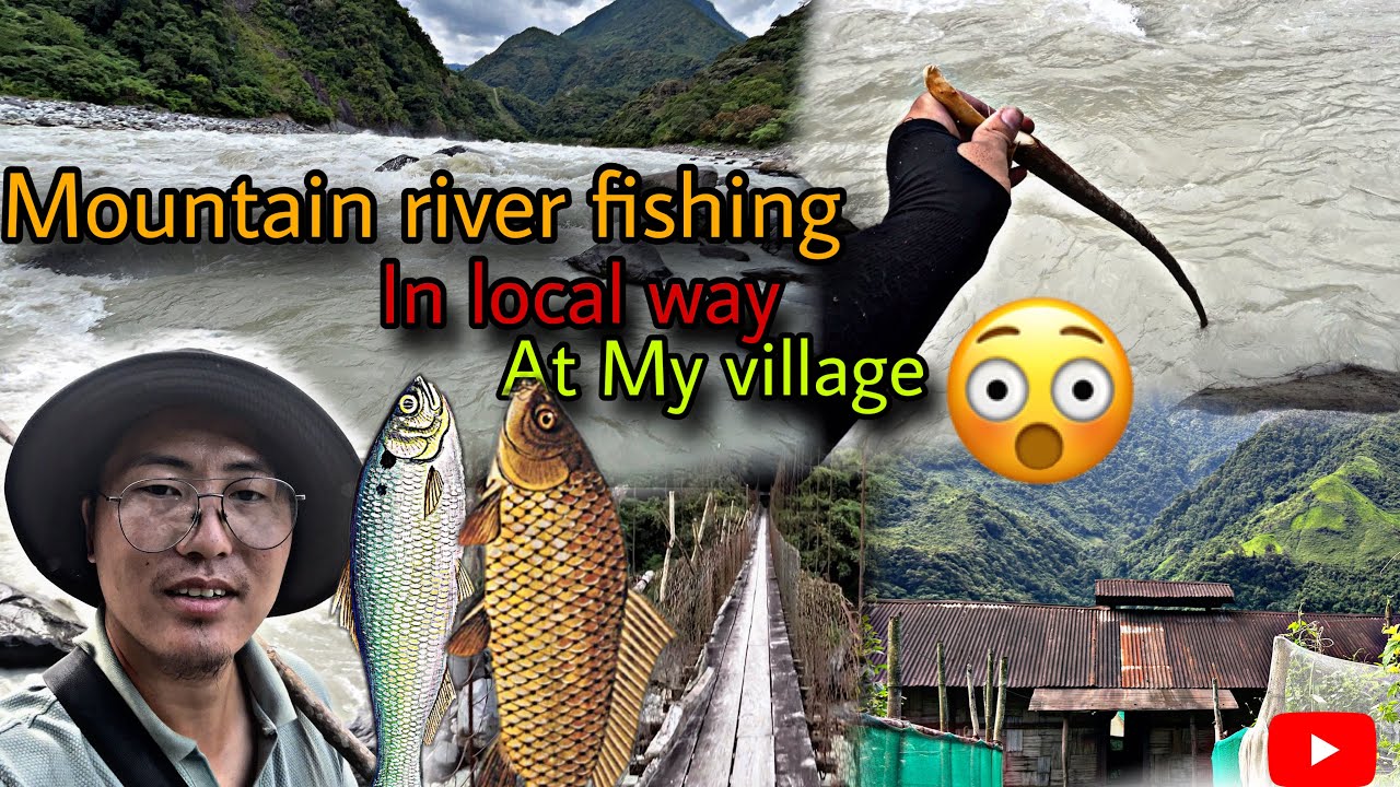 Mountain river fishing in local way || fishing for family dinner 🥘 ...