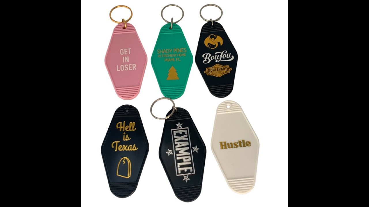 Vintage motel hotel keychain - YouTube
