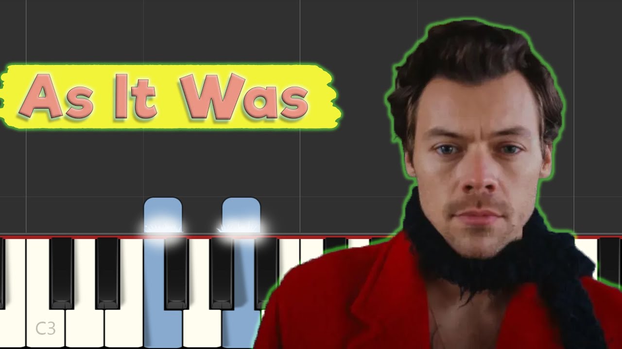 Harry Styles - As It Was - Piano Tutorial (Melody) - YouTube