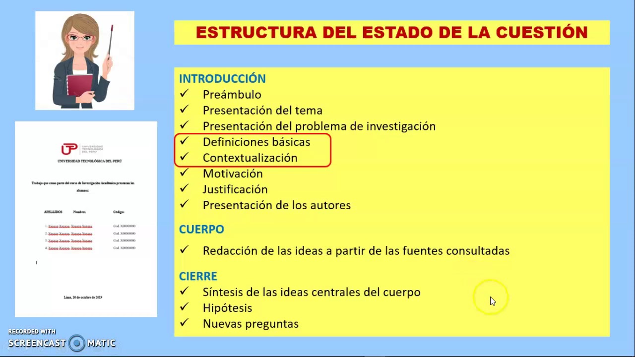 Ejemplo De Estado De La Cuestion Tesis Ejemplo Sencillo Images