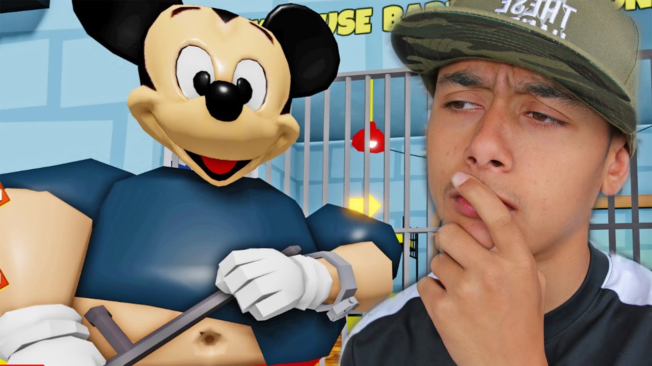Can we Escape the MICKEY MOUSE Prison Roblox Family Challenge - YouTube