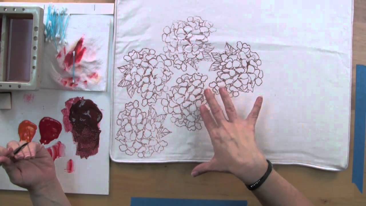 Jumbo Cling Stamping on Fabric - YouTube