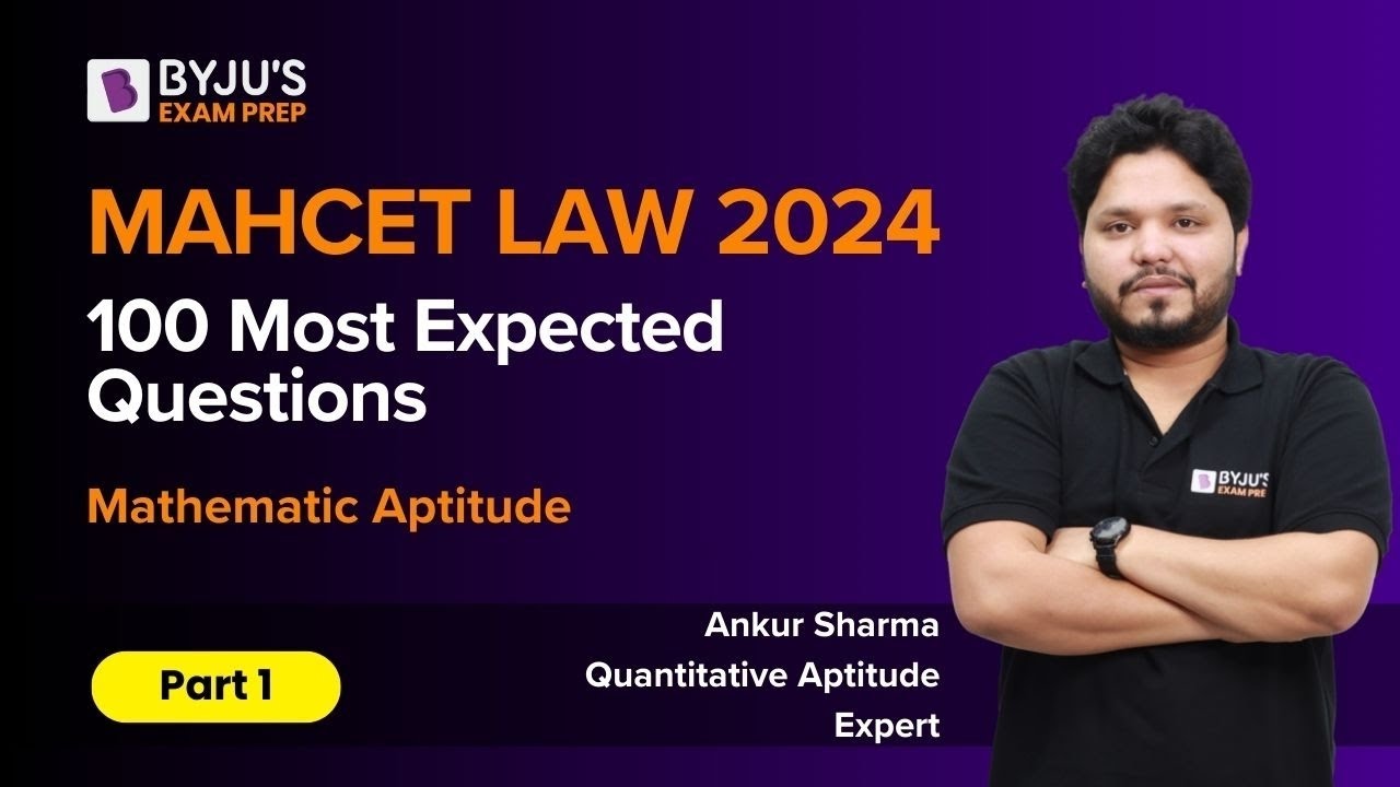 MAHCET LAW 2024 | 100 Most Expected MHCET Law Questions | Mathematic Aptitude | Part 1 | # ...