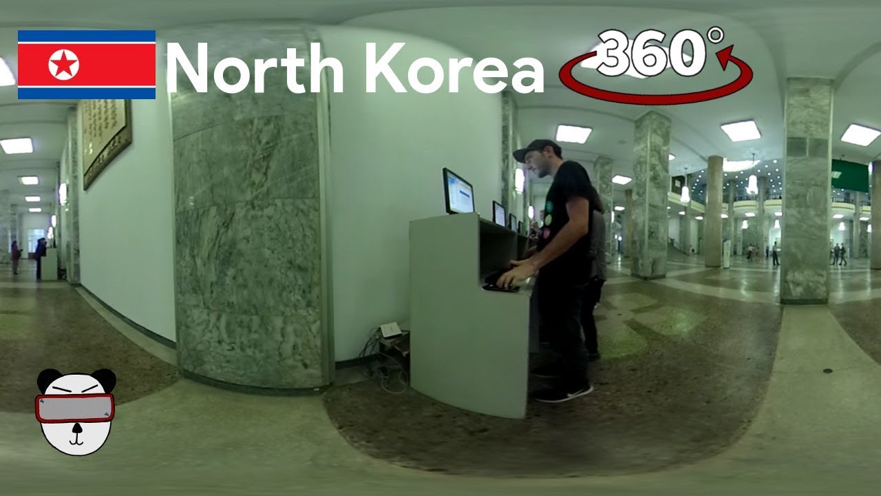 🇰🇵 360° Inside North Korea: North Korean Library Internet | Pyongyang ...