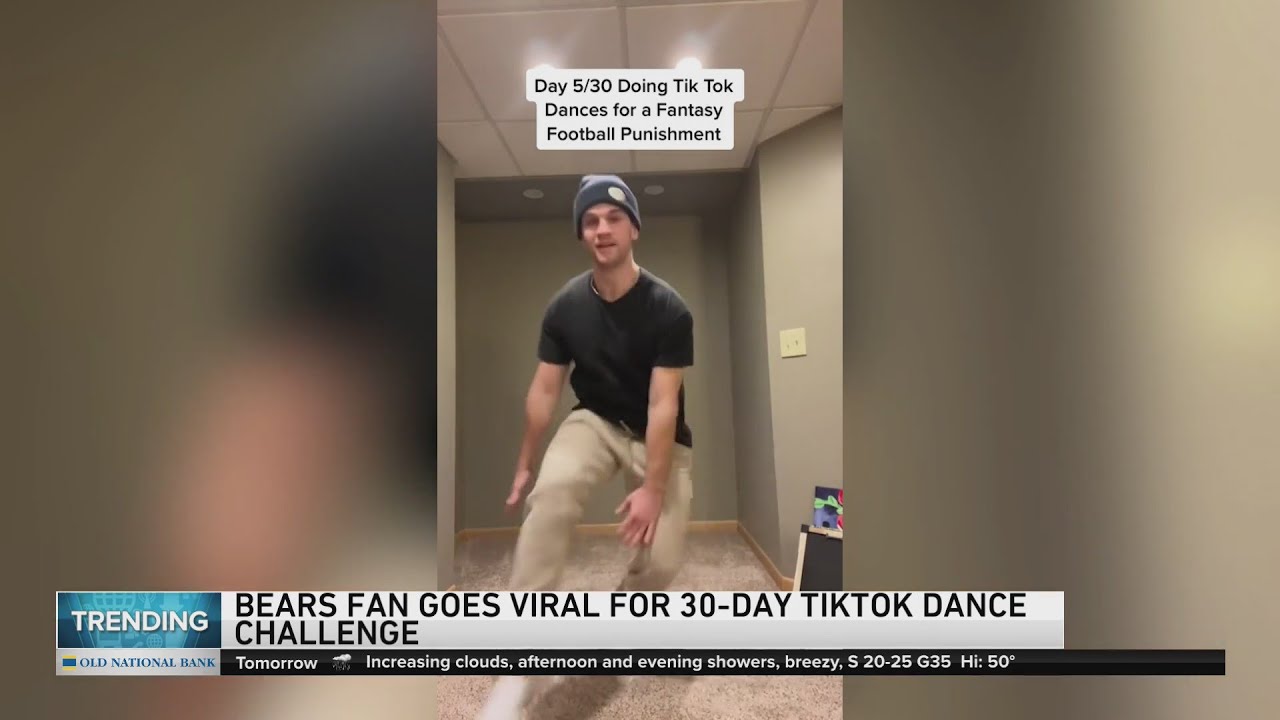 Local Bears Fan Goes Viral for TikTok Dance Challenge - YouTube