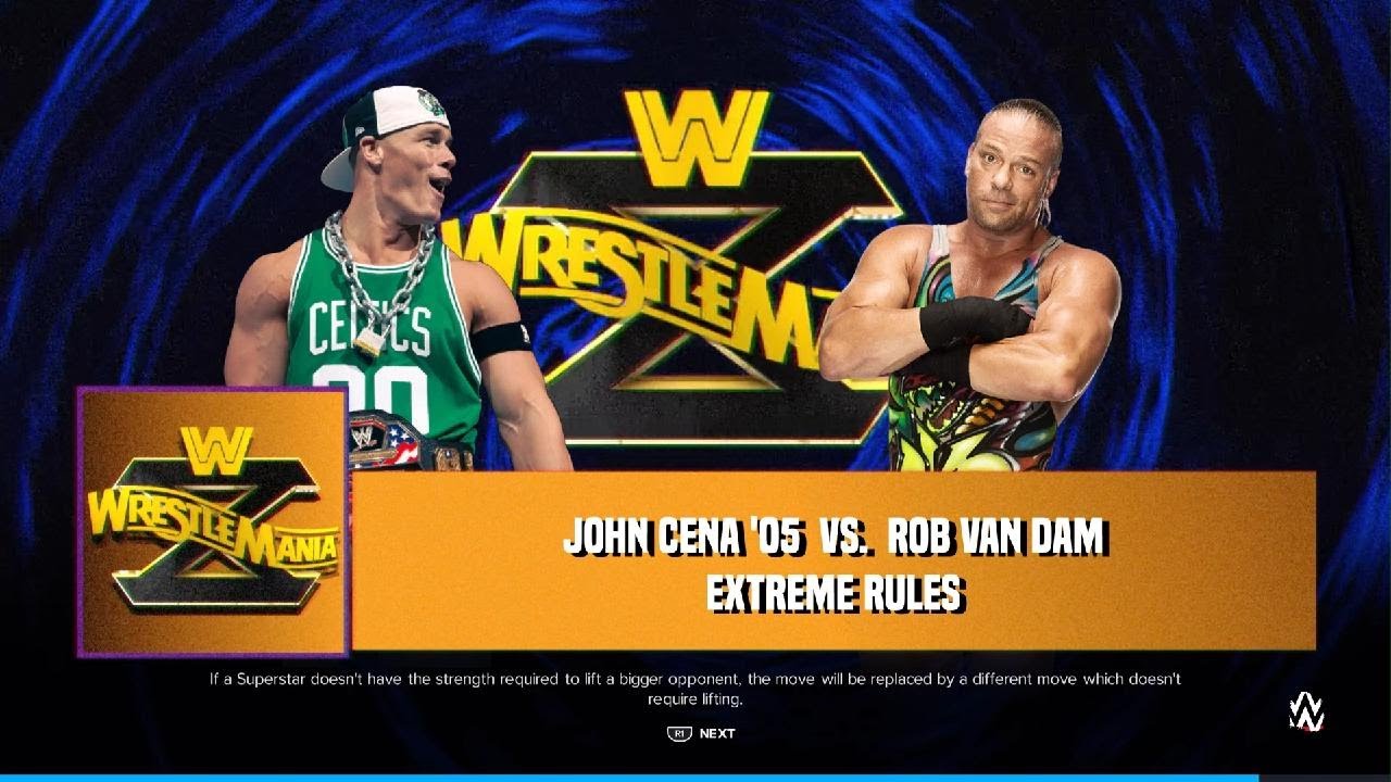 WWE 2K24 John Cena vs Rob Van Dam | Extreme Rules | PS5HD Gameplay ...