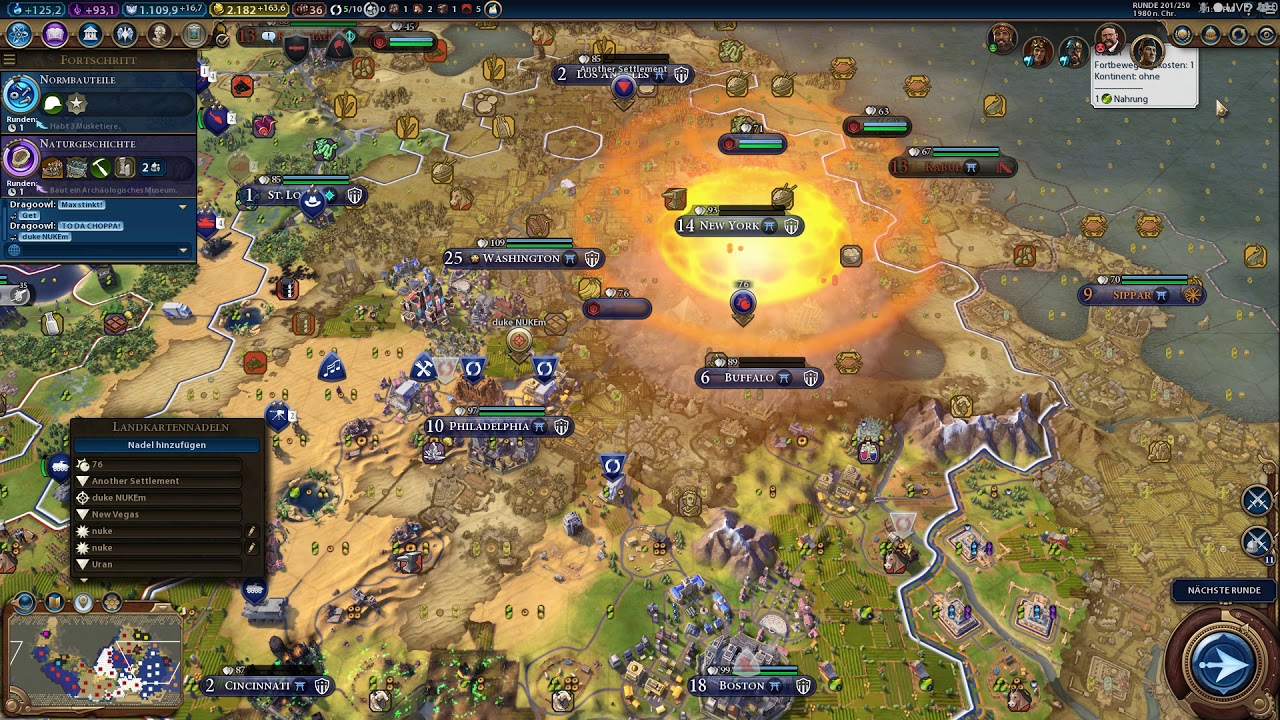 4-fach Nuke in Civ 6 - YouTube