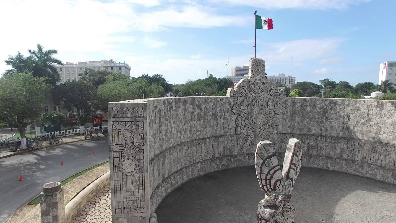 Monumento a la bandera Mérida, Yucatán - Drone Live 9 - YouTube
