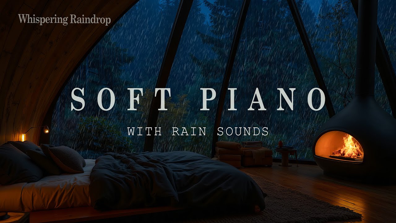 Rain Sounds Outside the Windows & Healing Piano 🌧️ Reduce Insomnia ...