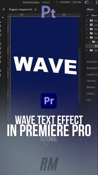 Wavy Text Effect in Premiere Pro Tutorial #premiereprotutorial - YouTube