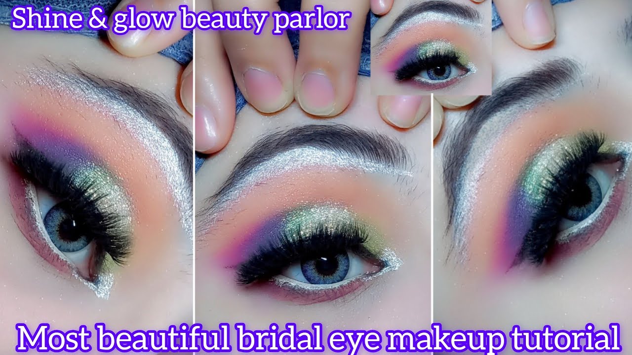 Most beautiful bridal eyes makeup tutorial | easy eye makeup tutorial ...