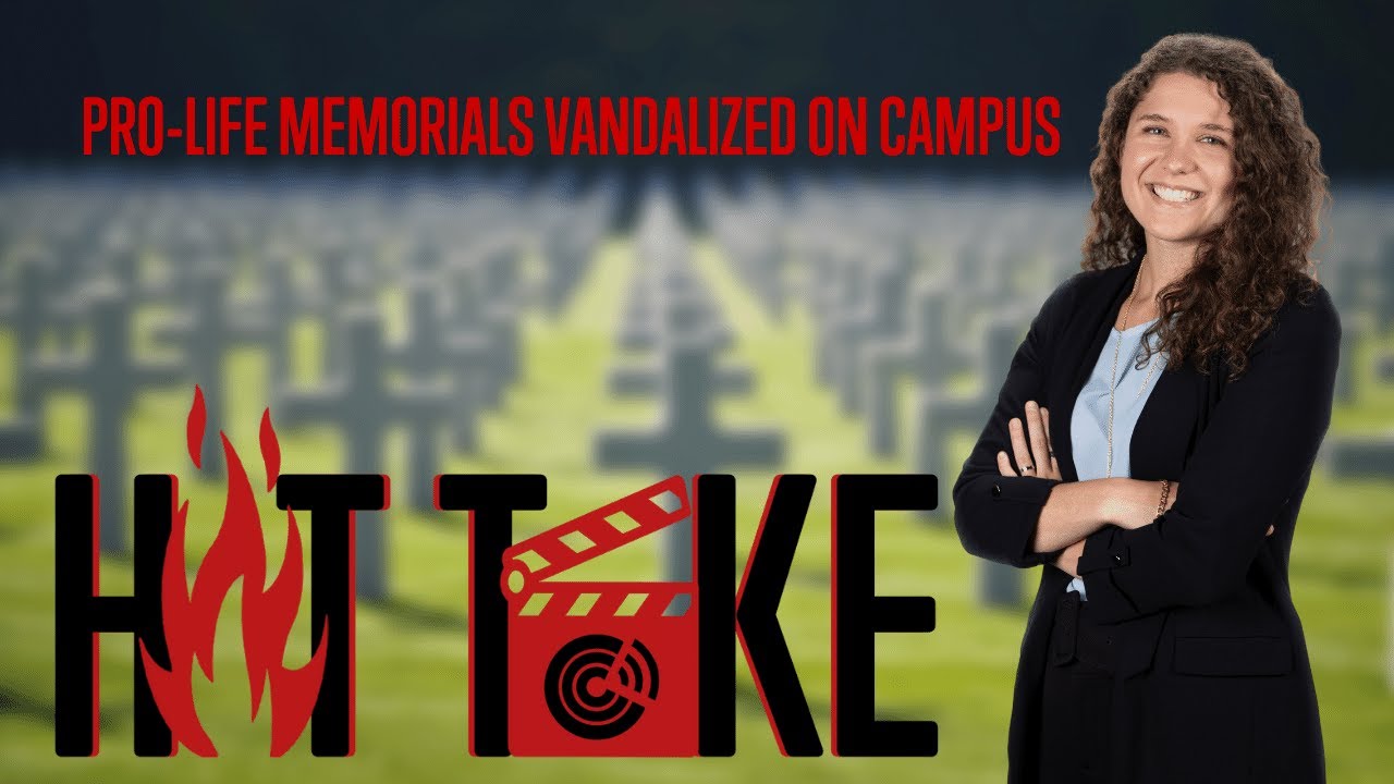 Pro-Life Memorial Vandalized on Campus - YouTube