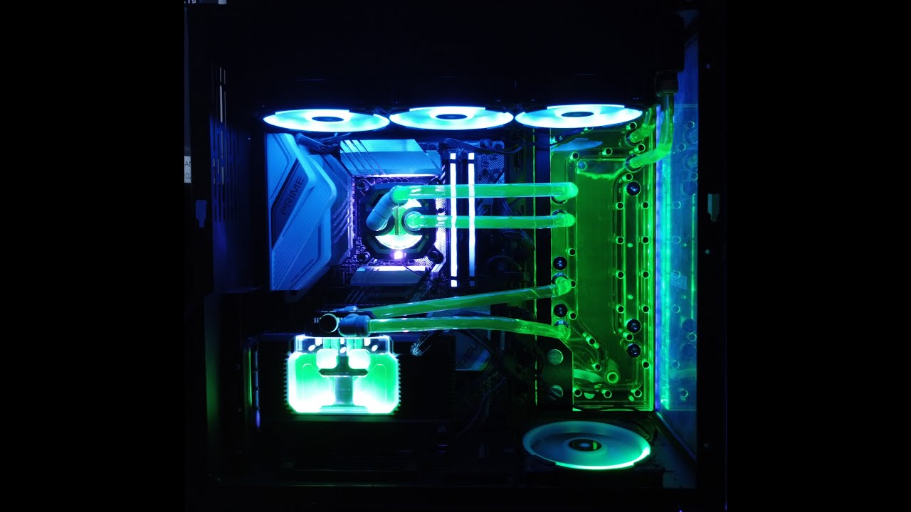 Watercooled 3080 FE , EK Distro plate, Razer Lian li - YouTube