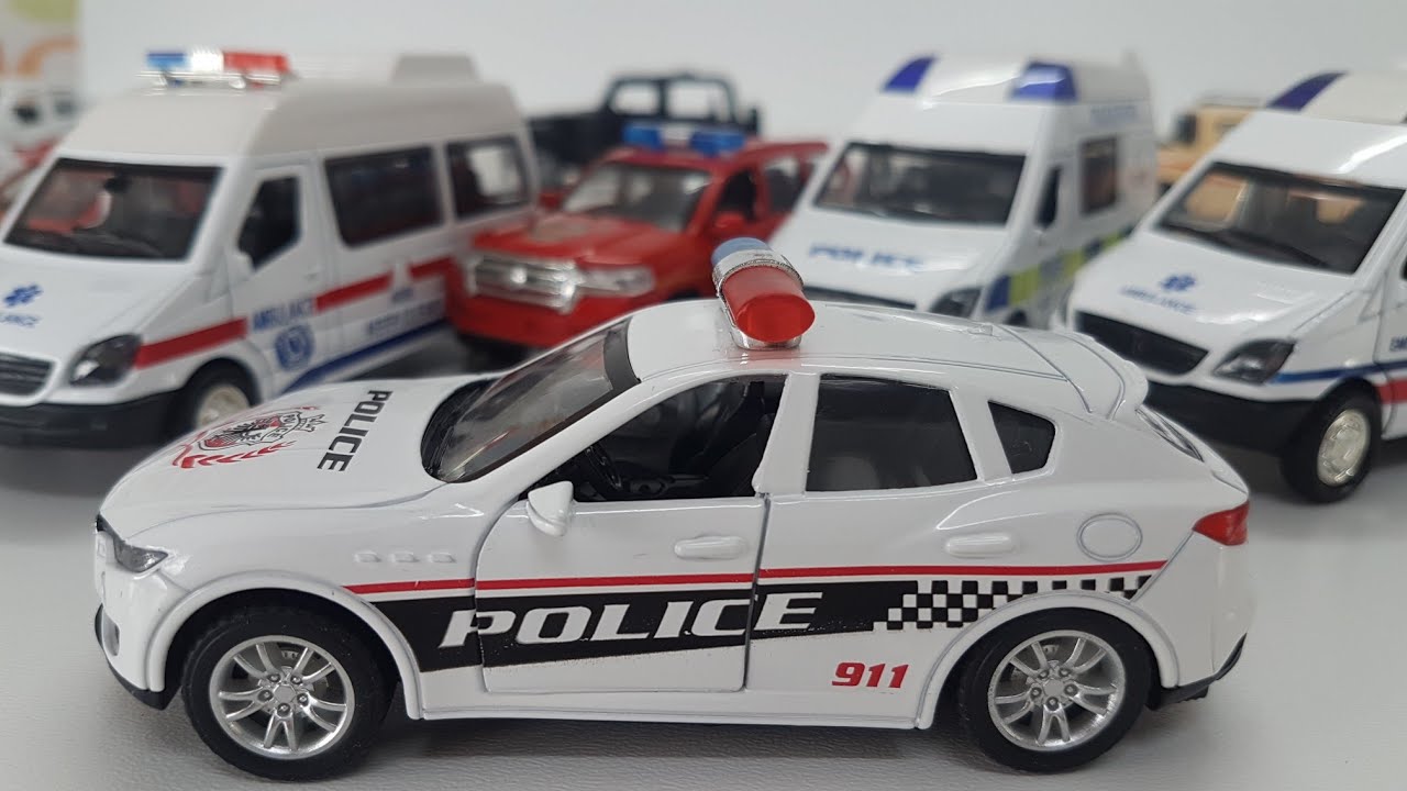 police car police vehicles with sound and light - YouTube