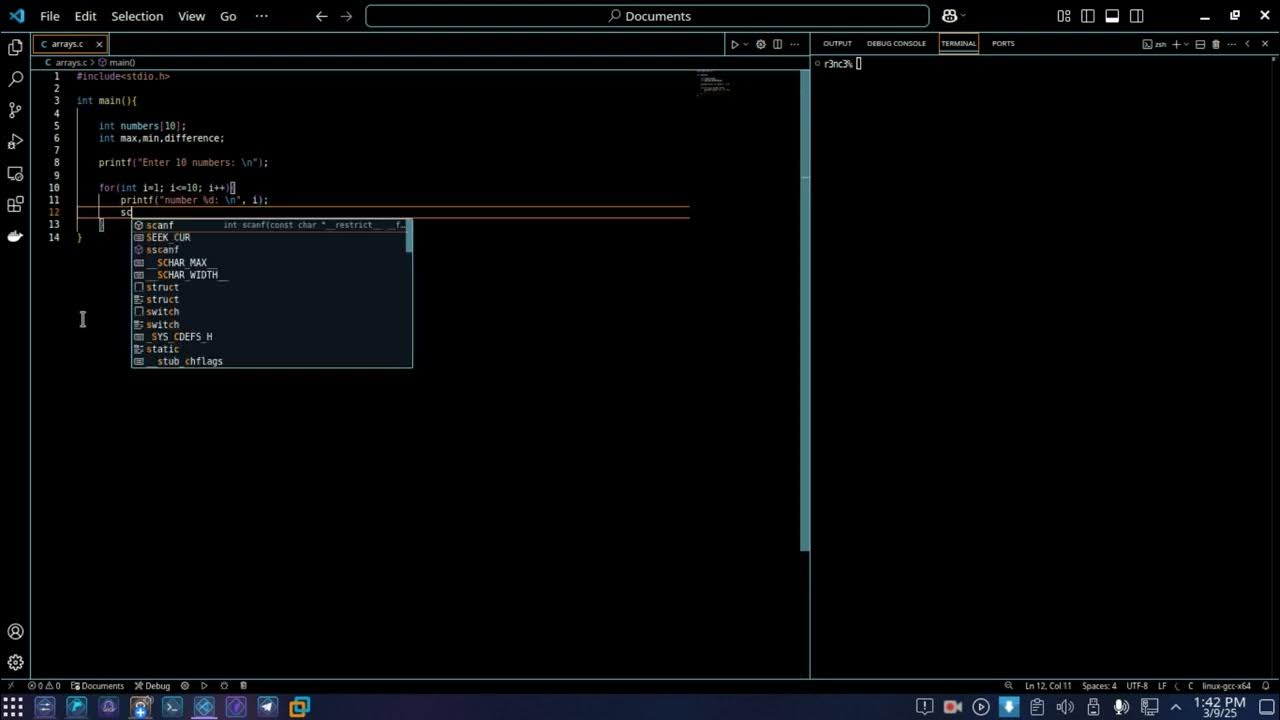 C Programming: Find Max & Min in an Array Beginner Tutorial - YouTube