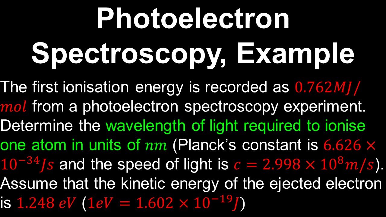 Photoelectron Spectroscopy, Example - AP Chemistry - YouTube
