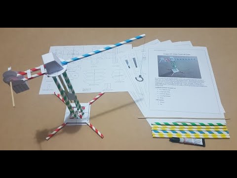 DIY Crane from Straws and Cardboard - YouTube