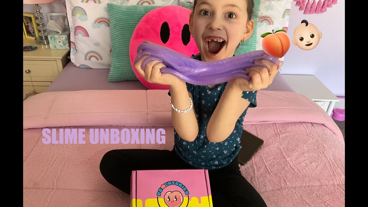 @Peachybbies SLIME UNBOXING | SLIME REVIEW | FLOOF CAKE & MAGIC BOBA ...