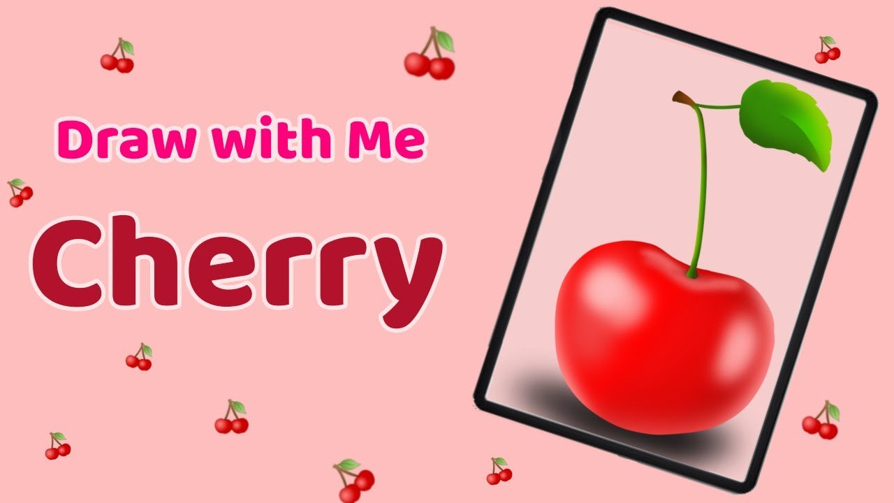 How to draw a cherry step by step _ibis Paint x tutorial for beginners ...