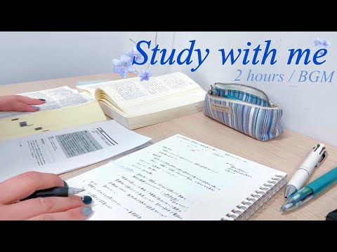 [#7 study with me📃] 一緒にのんびり勉強しましょう！ cmなし／音楽あり／2時間／스터디 윗미 - YouTube