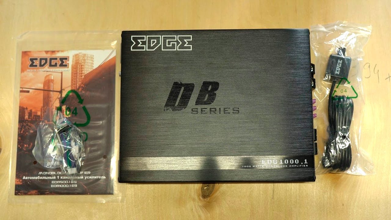 Мощный моноблок EDGE EDB1000.1-E9 - YouTube