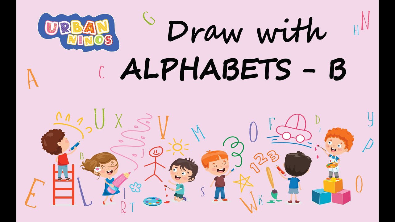 Learn to draw with alphabet B - YouTube