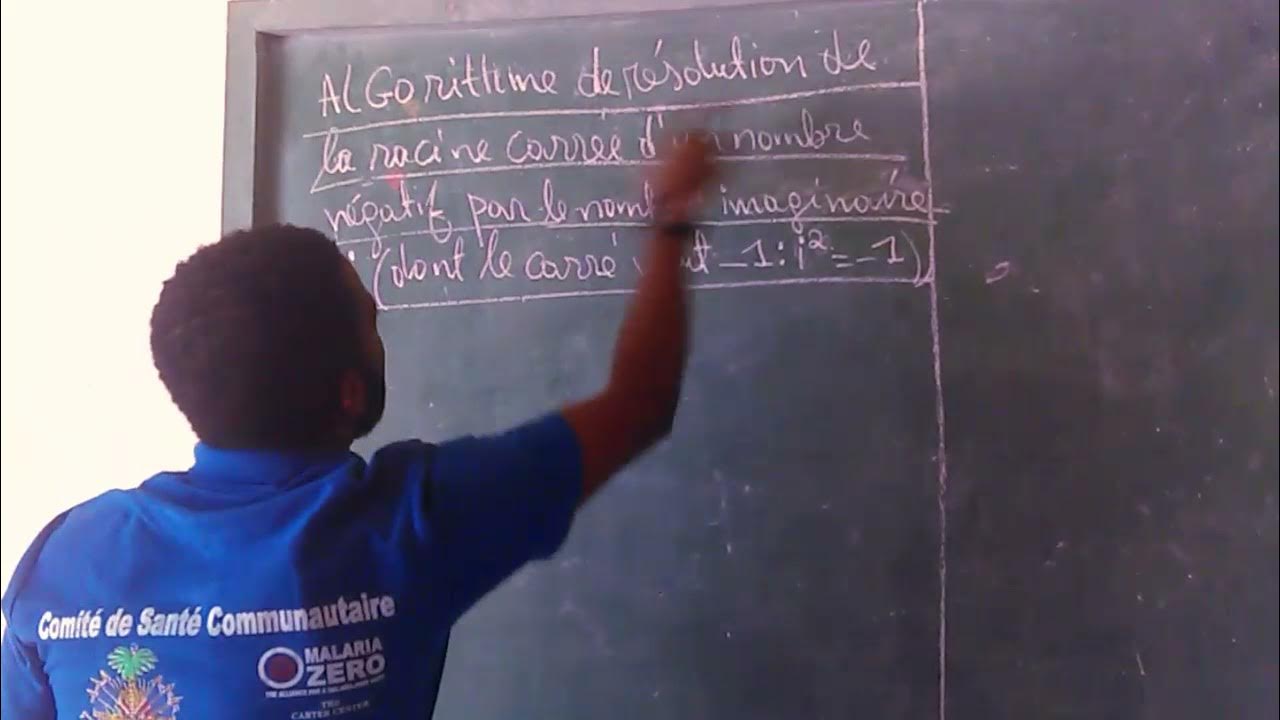 Algorithme de la résolution de la racine Carrée d'un nombre négatif ...