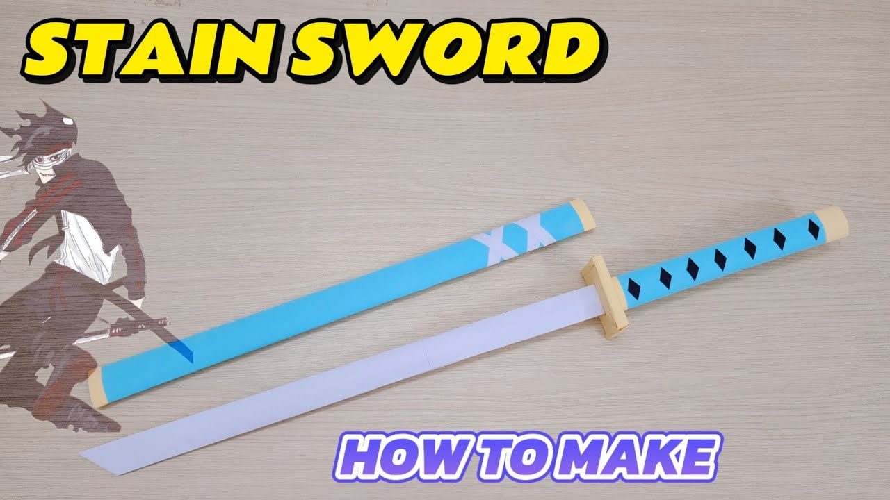 HOW TO MAKE PAPER NINJA SWORD ⚔️ STAIN SWORD - YouTube