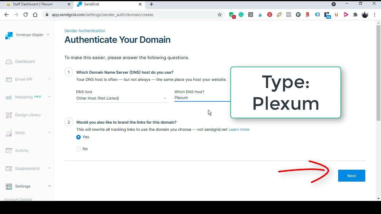 Plexum - How to. SendGrid Domain Authentication - YouTube