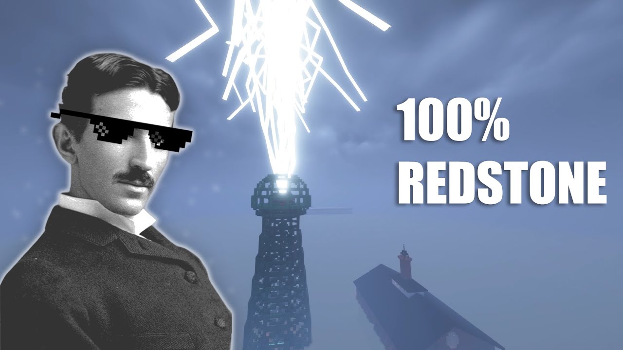 Tesla Tower in Vanilla Minecraft! - YouTube