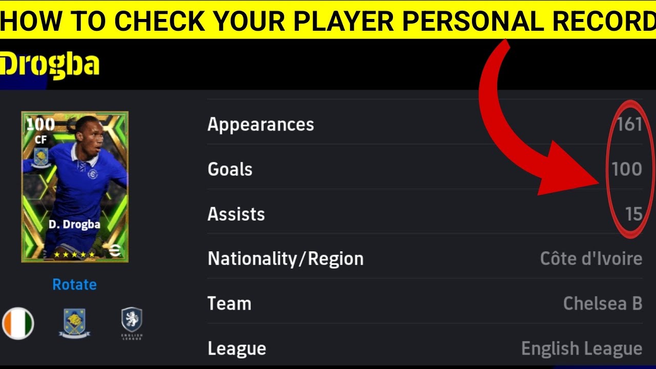 How To Check Player's Personal Record In eFootball 2024 Mobile ...