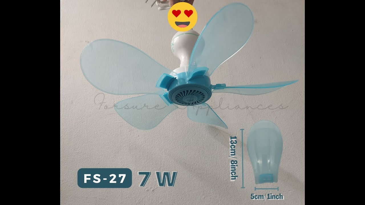 Ceiling Fan with 5 Blades 320 mm Blue Mabuhay Star FS-26 - YouTube