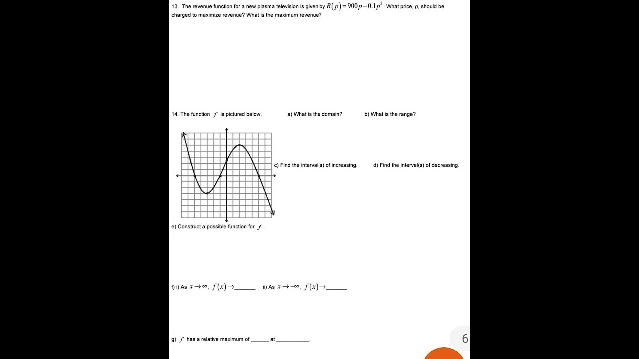 [Math] The revenue function for a new plasma television is given by R(p ...