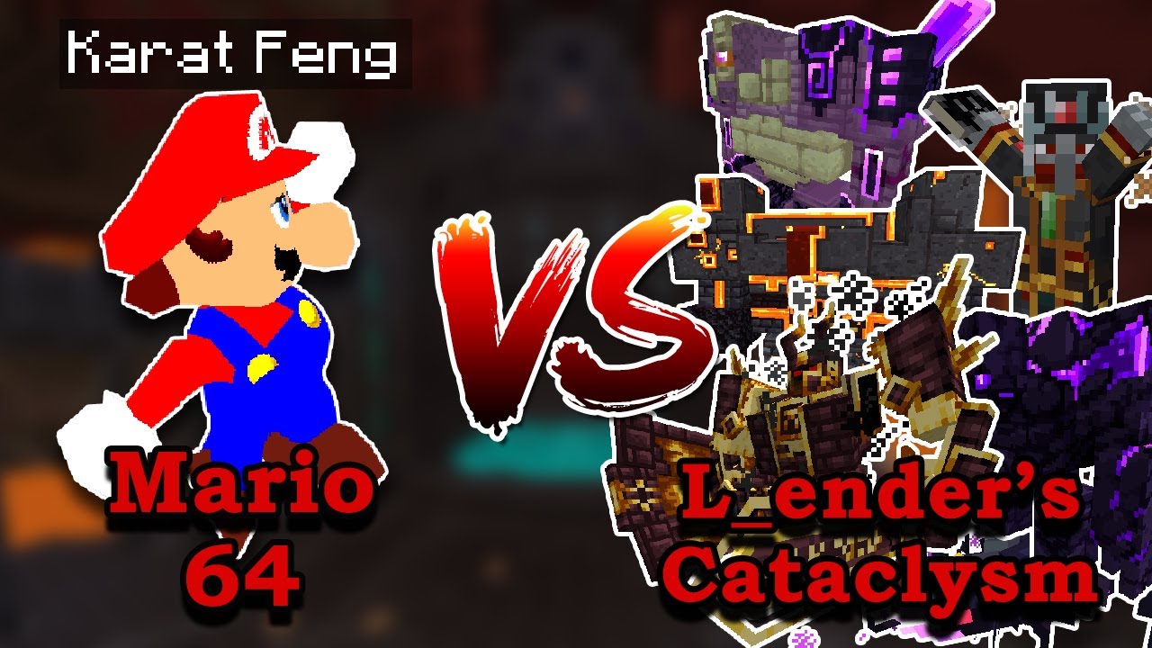 Mario 64 VS L_Ender's Cataclysm | Retro64 mod VS Minecraft Mob battle ...