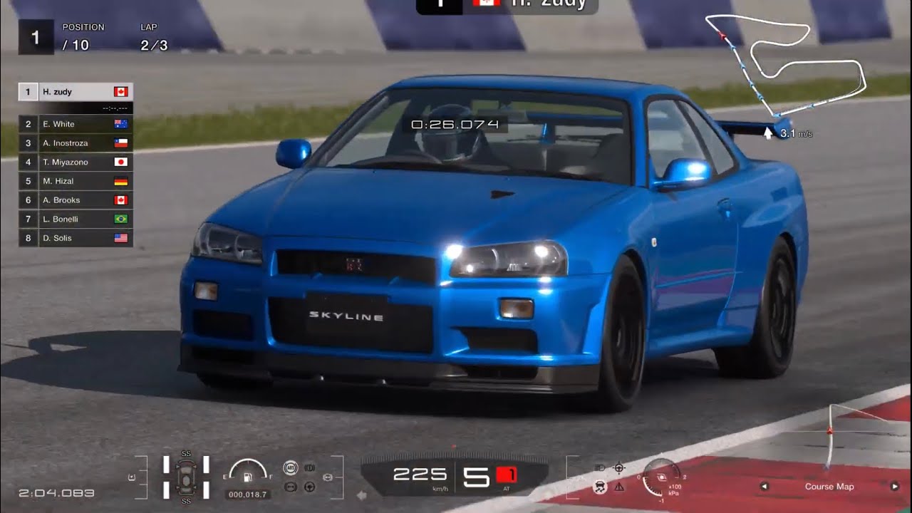 Gran Turismo 7 I Skyline R34 GT-R V-Spec II Nür '02 I Fully Tuned I Red ...