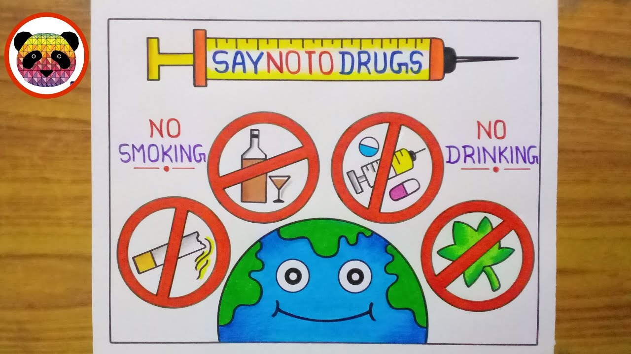 International Day Against Drugs Abuse Poster Drawing/Anti Drugs Day ...