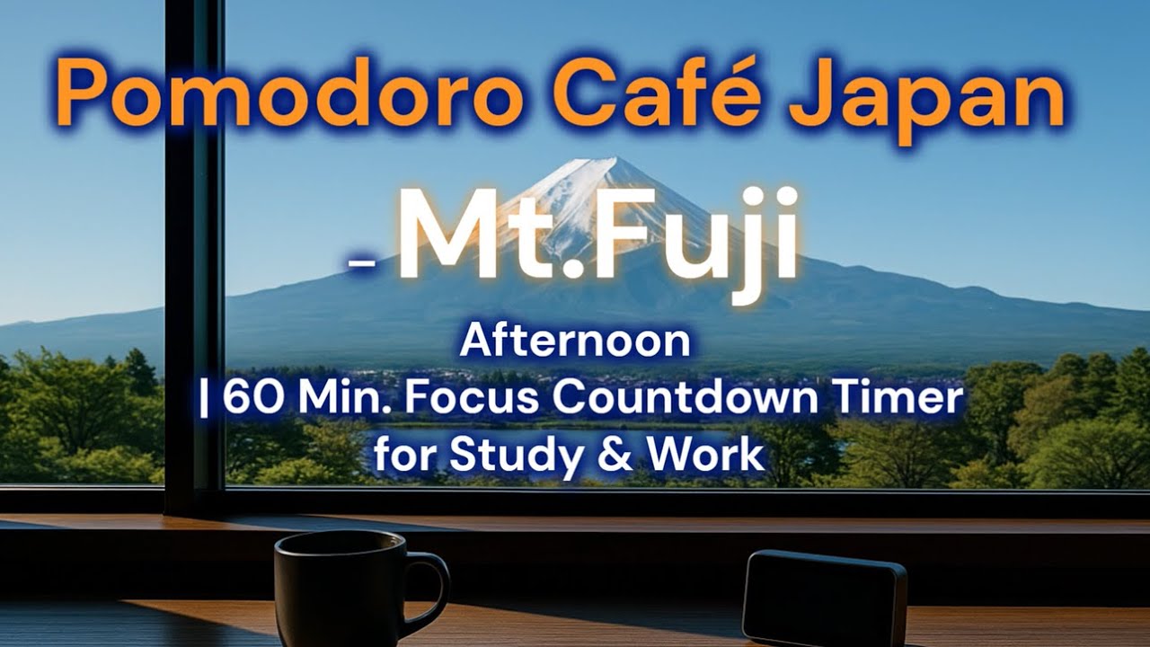Pomodoro Café Japan #4 – Mt. Fuji Afternoon | 60 Min. Focus Timer for ...